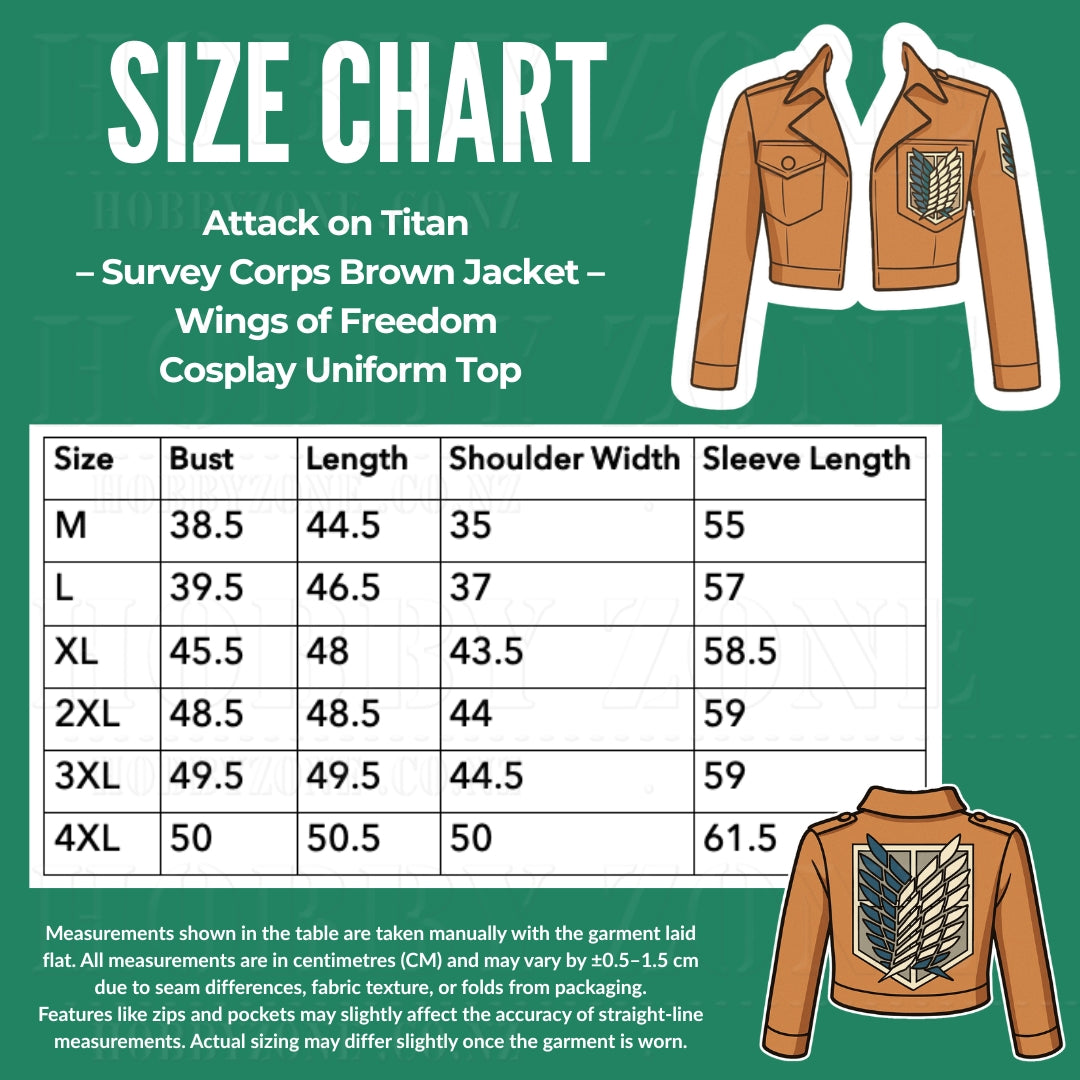Attack On Titan Survey Corps Brown Jacket Wings Of Freedom Cosplay