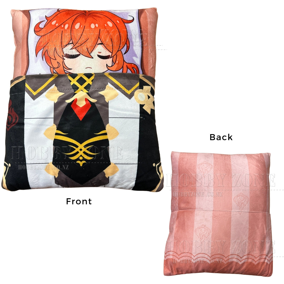 Genshin Impact – Diluc Rectangular Plush - Reversible Velvet Cushion ...