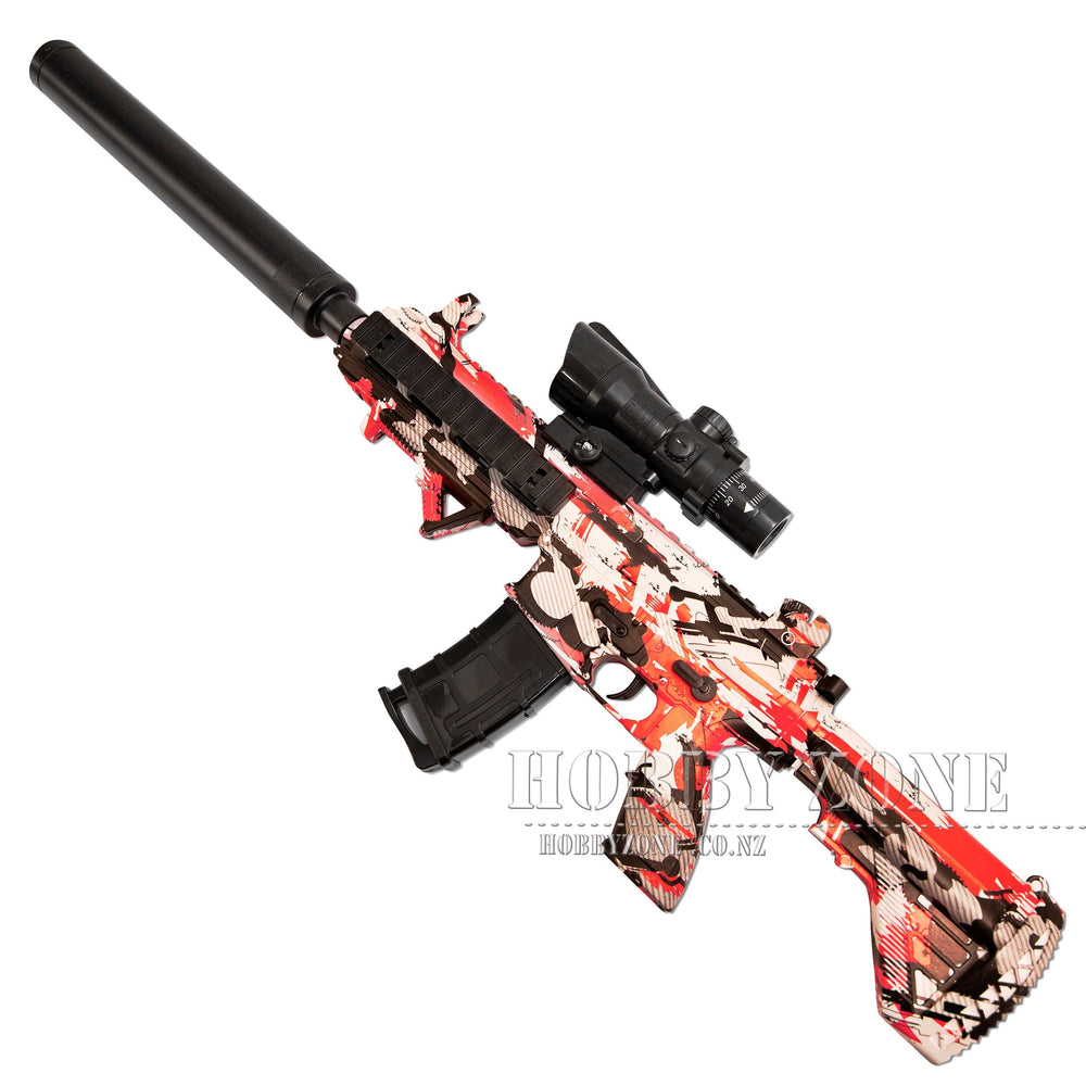 "Shirley Temple" HD Red Graffiti M416 Gel Ball Blaster | Hobby Zone